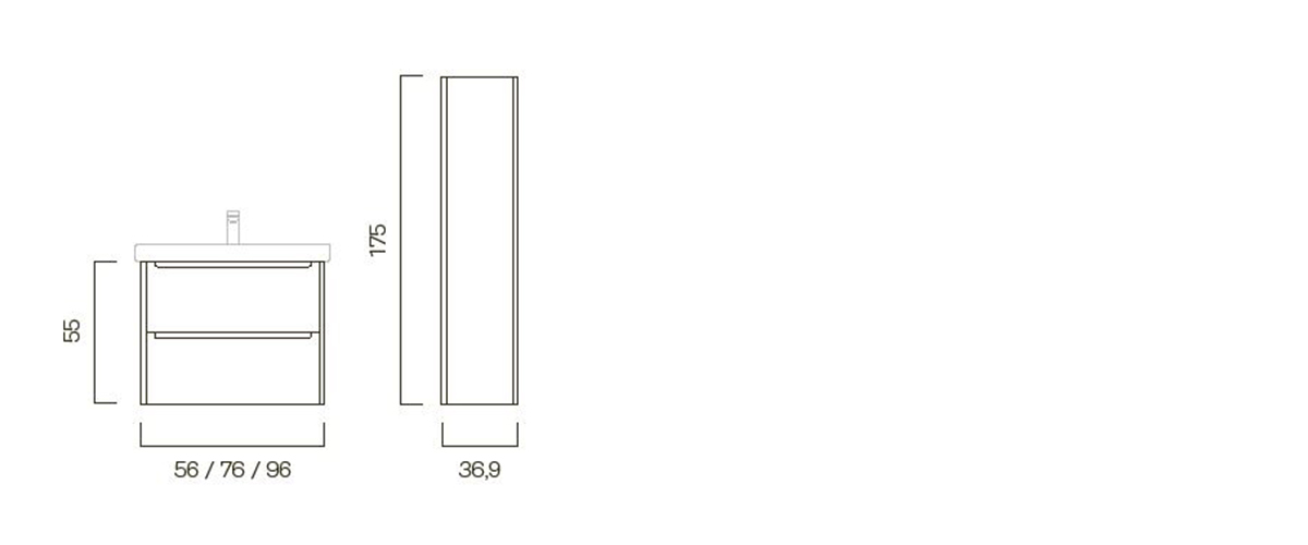 Alterna Waschtischmöbel und Keramik | Sanitas Troesch